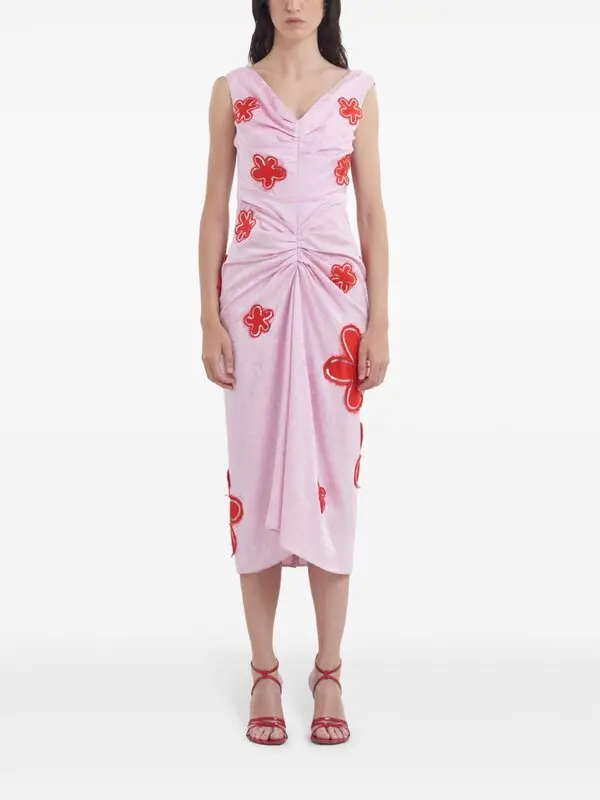 Marni Floral-print Midi Dress