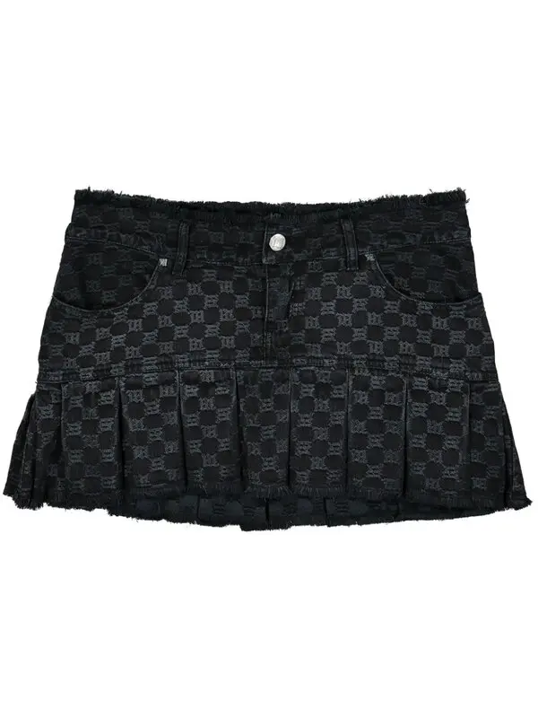 MISBHV Monogram Pleated Mini Skirt
