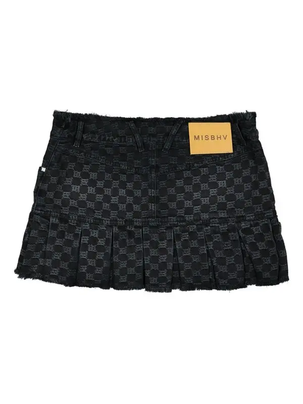 MISBHV Monogram Pleated Mini Skirt