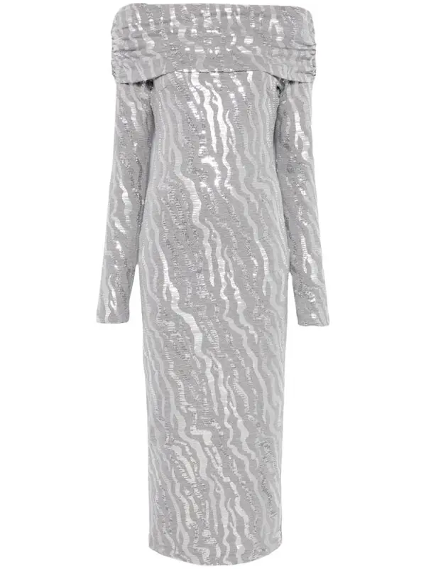 ROTATE BY BIRGER CHRISTENSEN Sequinned Midi Dress