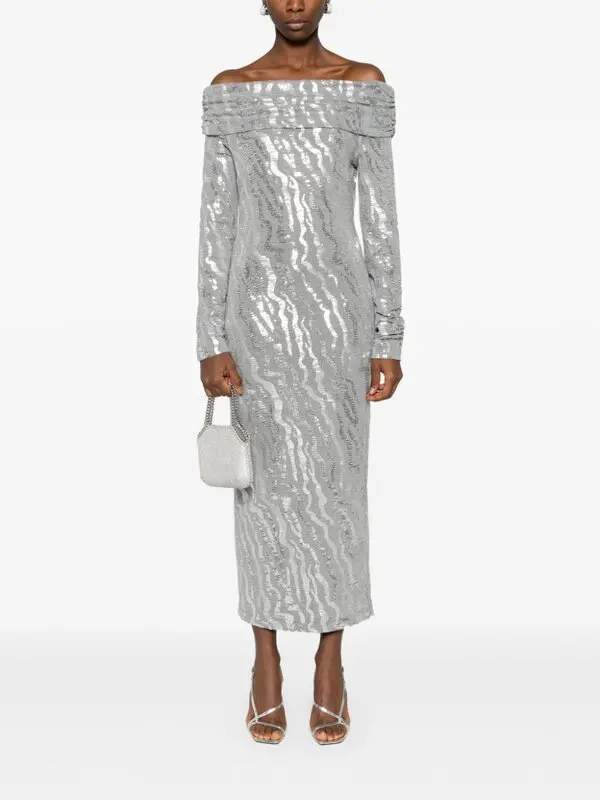 ROTATE BY BIRGER CHRISTENSEN Sequinned Midi Dress