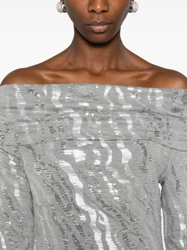 ROTATE BY BIRGER CHRISTENSEN Sequinned Midi Dress