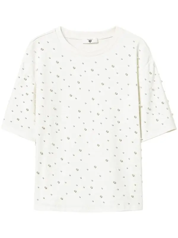 TWINSET Pearl-detailing T-shirt