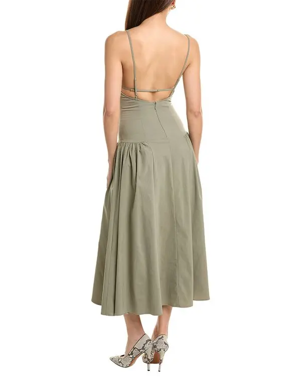 green emerald velvet dress Corset Column Midi Dress – WeWoreWhat
