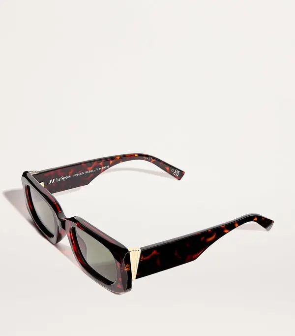 Le Specs Rippled Rebel Sunglasses - Brown | Editorialist display picture 1