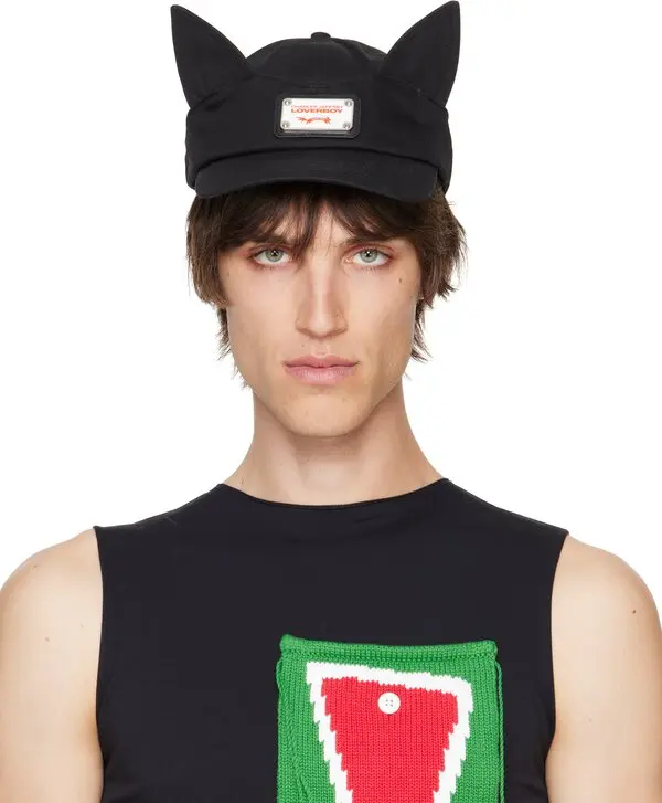 Charles Jeffrey Ears Cap In Black - 10% Off | Editorialist