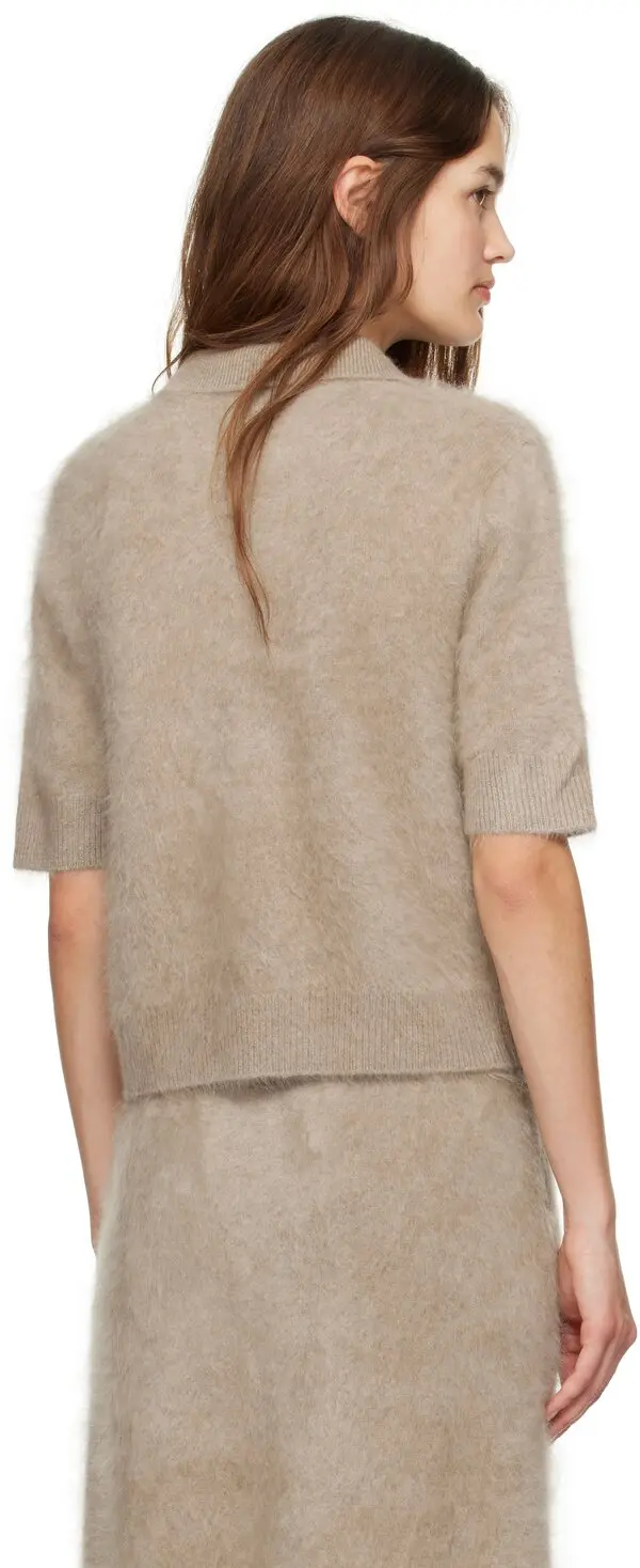 LISA YANG - LISA YANG Taupe Carolyn Polo