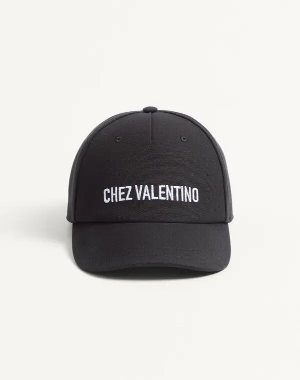 Valentino Garavani Chez Baseball Cap - Black/ivory