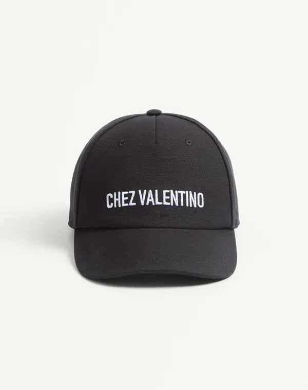 Valentino Garavani Chez Baseball Cap - Black/ivory