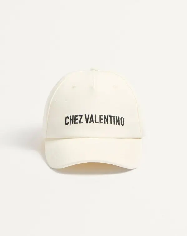 Valentino Garavani Chez Baseball Cap - Ivory/black