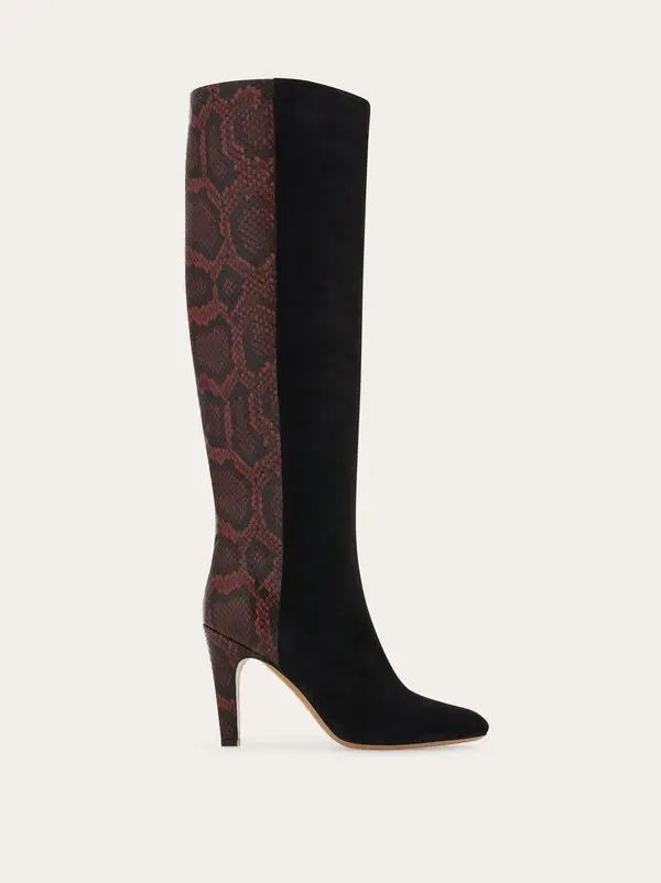 FERRAGAMO Knee High Boots - Black