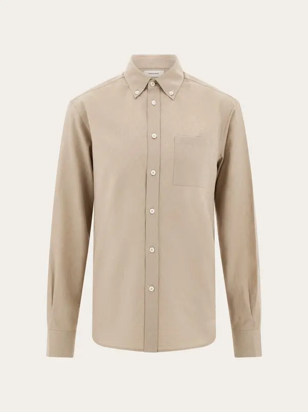 FERRAGAMO Monogram Shirt - Beige