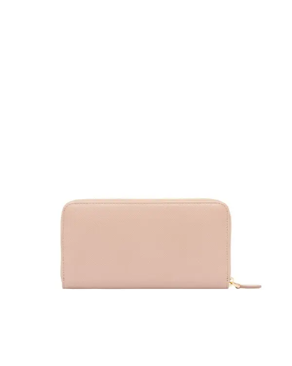 Prada Large Saffiano Leather Wallet - Pink