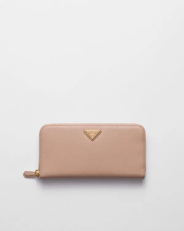 Prada Large Saffiano Leather Wallet - Powder Pink