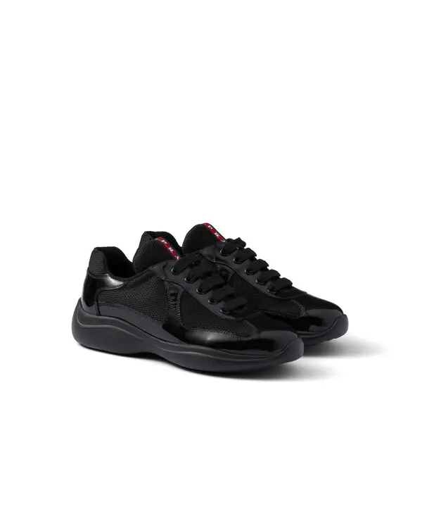 Prada America's Cup Biker Fabric Sneakers - Black