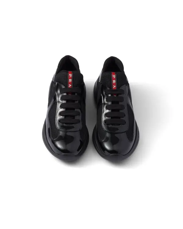 Prada America's Cup Biker Fabric Sneakers - Black