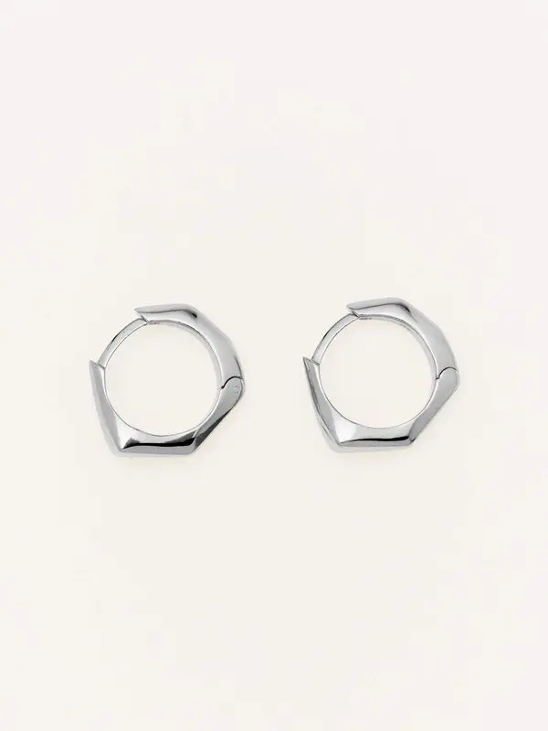 REFORMATION Fitz Hoop Earrings - Silver