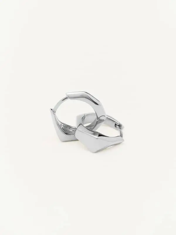 REFORMATION Fitz Hoop Earrings - Silver