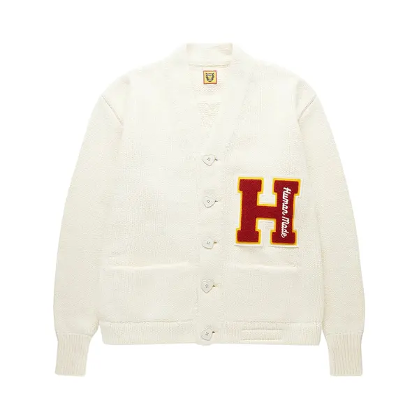 HUMAN MADE Low Gauge Knit Cardigan - White