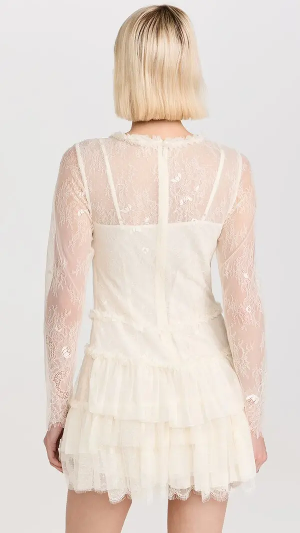LoveShackFancy Amberleigh Lace Mini Dress