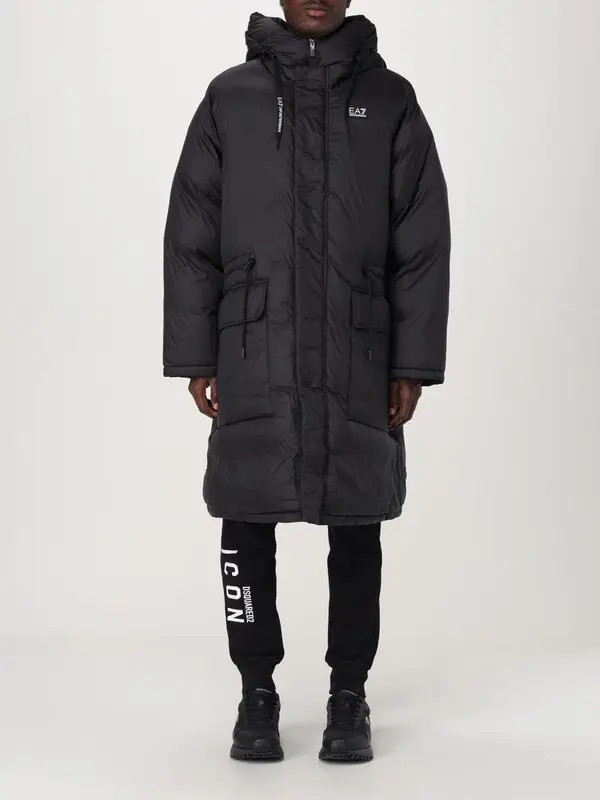 EA7 Longline Puffer Jacket With Hood
