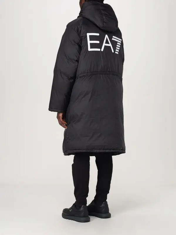 EA7 Longline Puffer Jacket With Hood