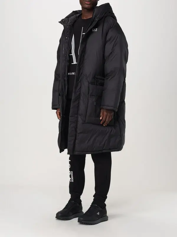 EA7 Longline Puffer Jacket With Hood