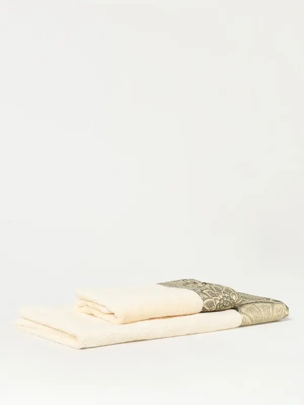 Etro Bath And Beach Towels Lifestyle - Yellow Cream