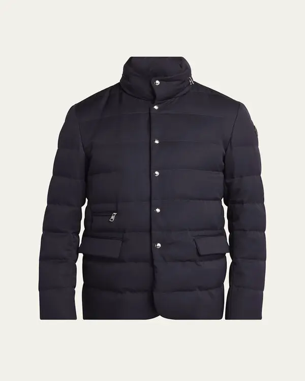 Moncler Bess Down Blazer Jacket - Navy