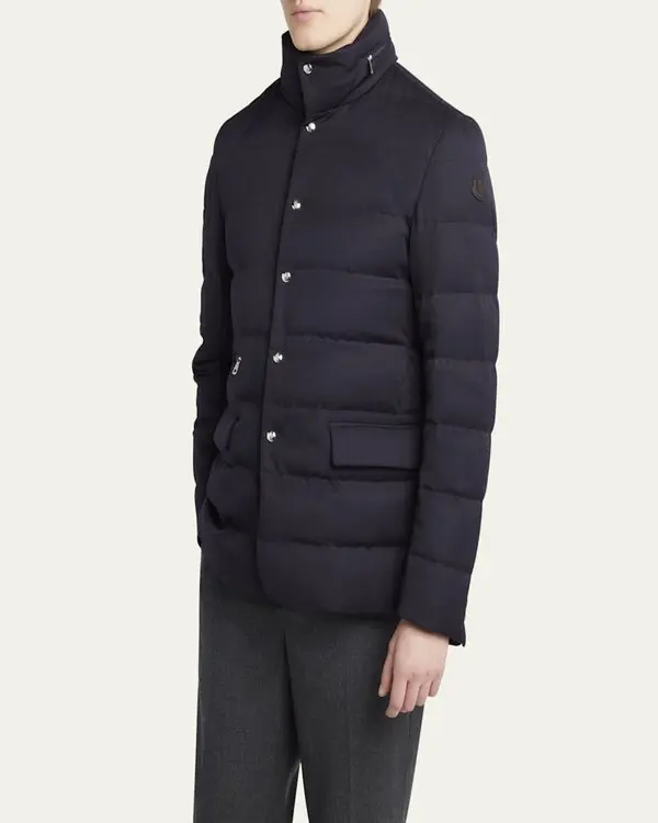 Moncler Bess Down Blazer Jacket - Navy