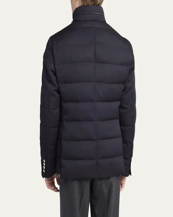Moncler Bess Down Blazer Jacket - Navy