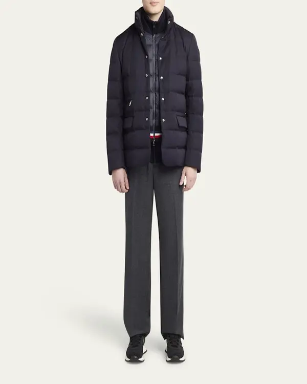 Moncler Bess Down Blazer Jacket - Navy