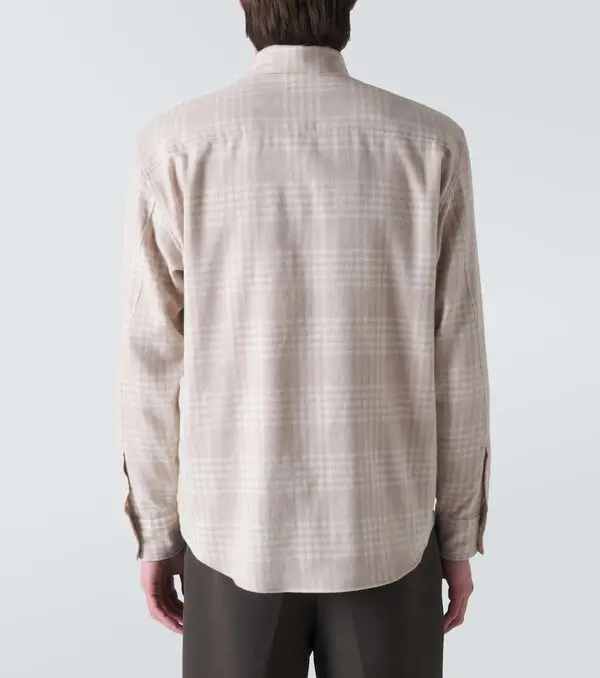 Zegna Checked Cotton Flannel Shirt