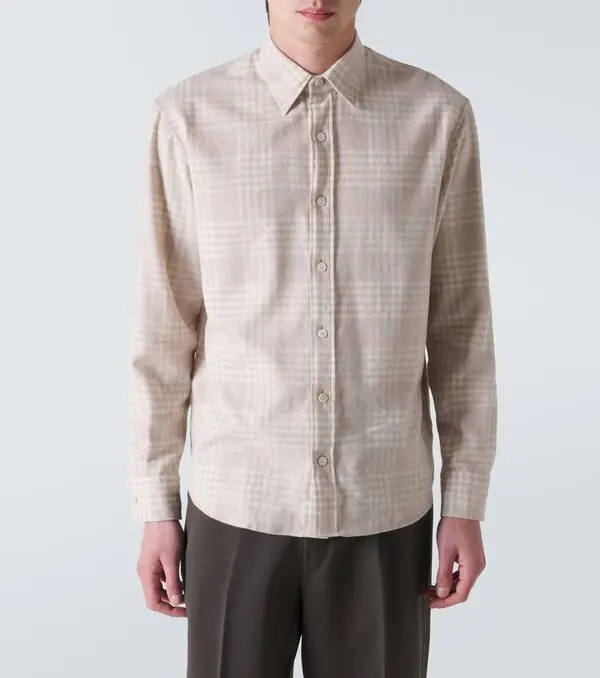Zegna Checked Cotton Flannel Shirt