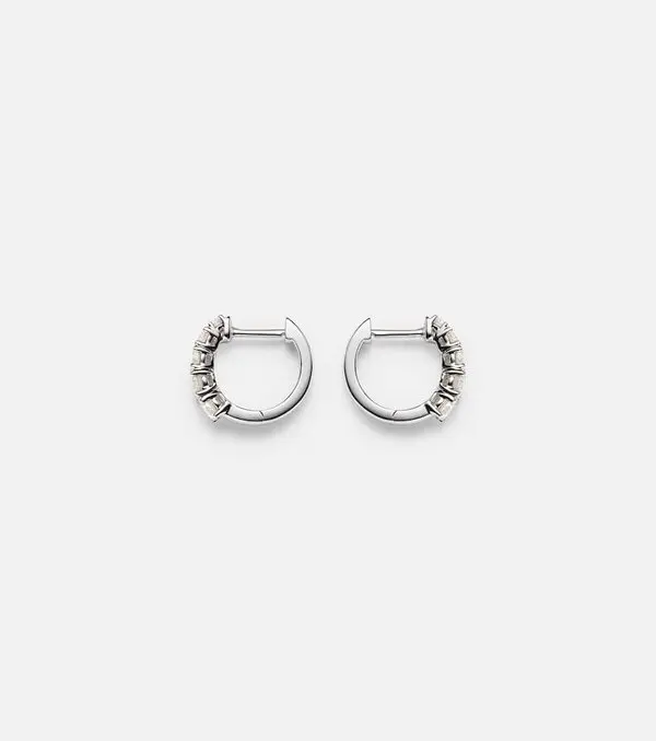 ANITA KO Diamond And White Gold Huggie Earrings