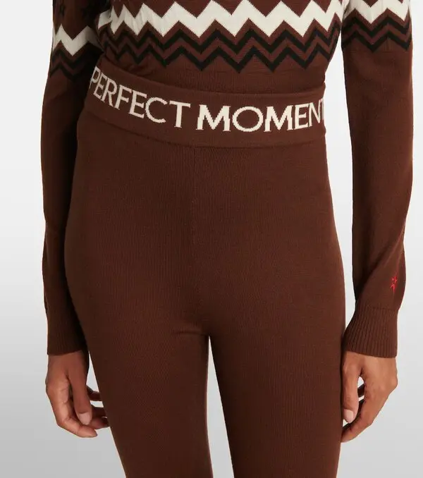 Perfect Moment Nordic Intarsia High-rise Wool Leggings