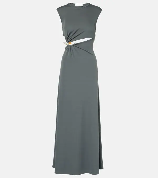 Christopher Esber Concave Stone Cut-out Maxi Dress