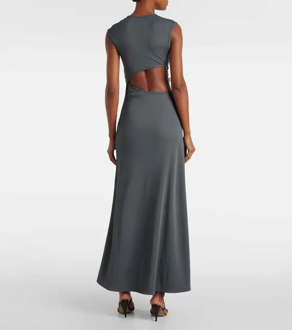 Christopher Esber Concave Stone Cut-out Maxi Dress