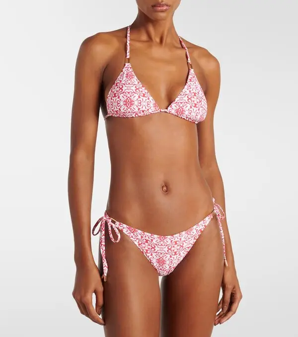 Melissa Odabash Cancun Floral Bikini Top - White