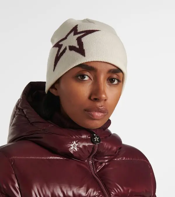 Perfect Moment Printed Wool Beanie - White