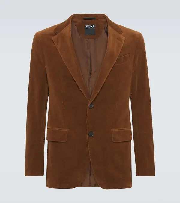 Zegna Cotton And Cashmere Corduroy Blazer