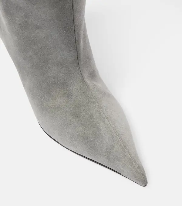 Amina Muaddi Fiona 60 Suede Boots