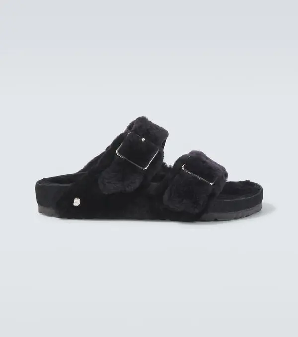 BIRKENSTOCK Arizona Shearling-lined Suede Sandals