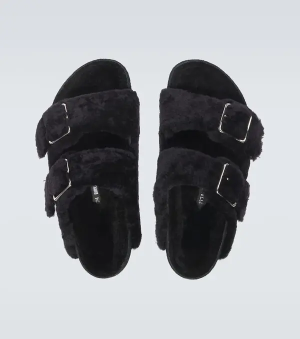 BIRKENSTOCK Arizona Shearling-lined Suede Sandals
