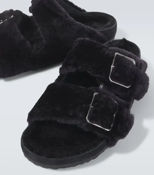 BIRKENSTOCK Arizona Shearling-lined Suede Sandals