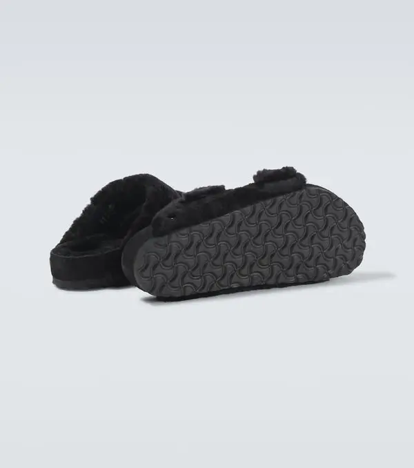 BIRKENSTOCK Arizona Shearling-lined Suede Sandals