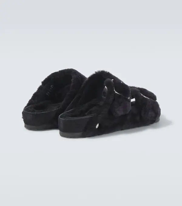BIRKENSTOCK Arizona Shearling-lined Suede Sandals