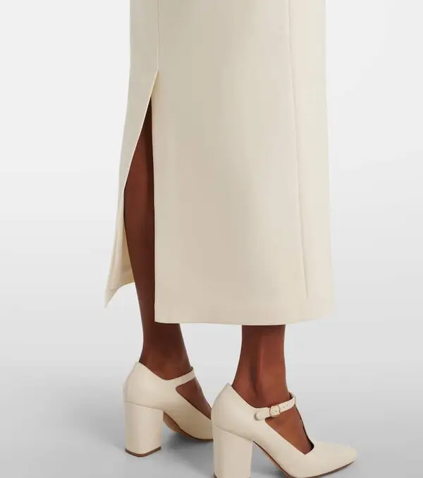 Safiyaa Caped Crepe Midi Dress