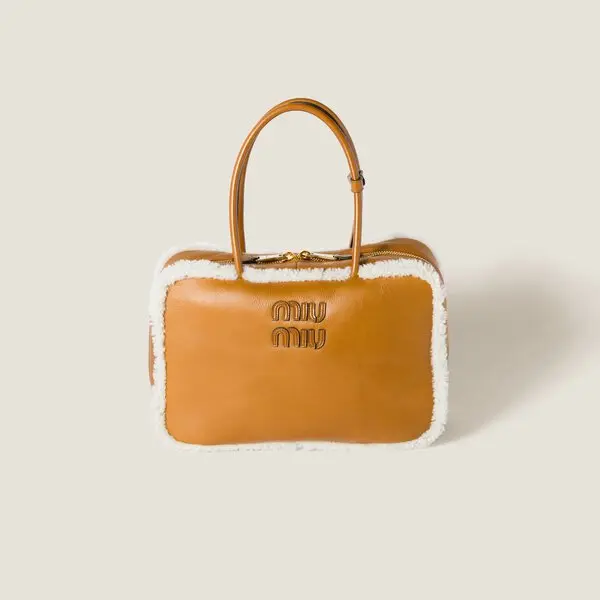 Miu Miu Beau Shearling Top-handle Bag
