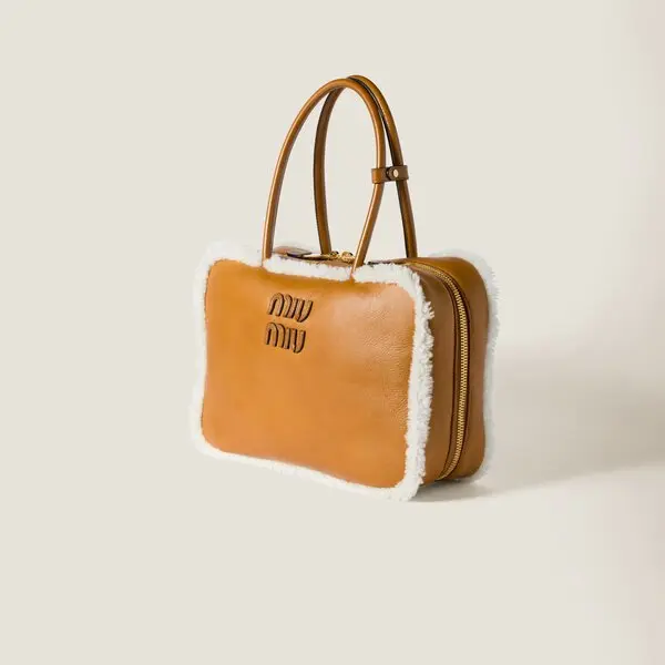 Miu Miu Beau Shearling Top-handle Bag